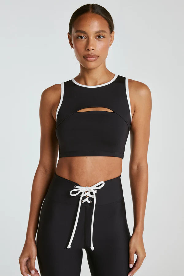 Two Tone Cut Out Bra – Luxe Society Active